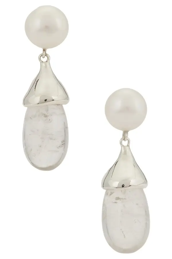 SOPHIE BUHAI Audrey Quartz Dangle Earrings - Freshwater Pearl  Sterling Silver  & Qua