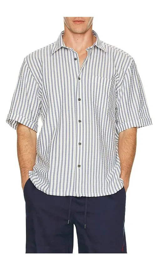 PEREGRINE Beach Shirt In . Also - Blue