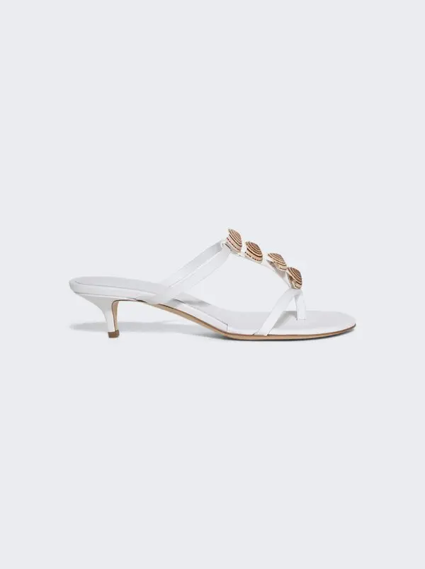 Christopher Esber Sundial Seashell Kitten Heel 40mm - White