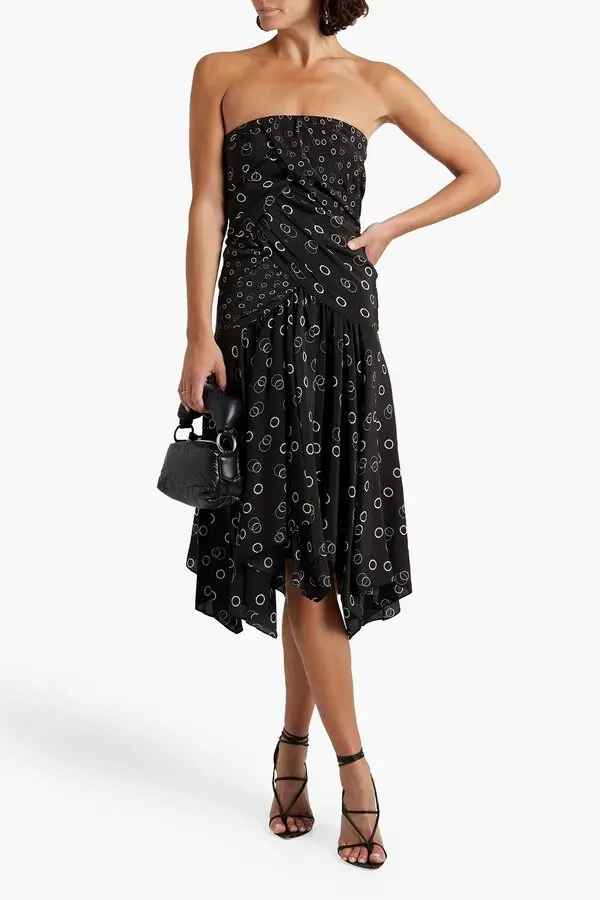 Isabel Marant Étoile Calliope Strapless Printed Midi Dress