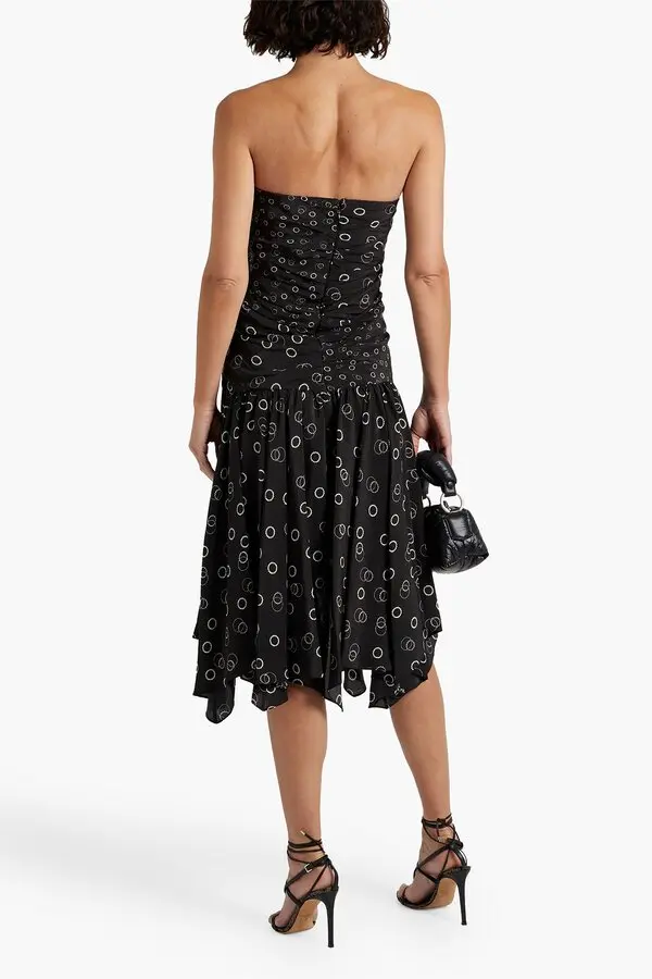 Isabel Marant Étoile Calliope Strapless Printed Midi Dress
