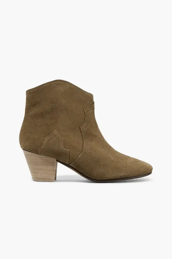 Isabel Marant Étoile Dicker Suede Cowboy Boots - Brown