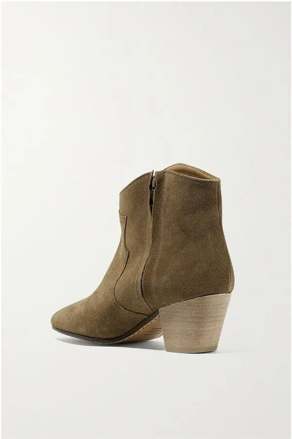 Isabel Marant Étoile Dicker Suede Cowboy Boots - Brown