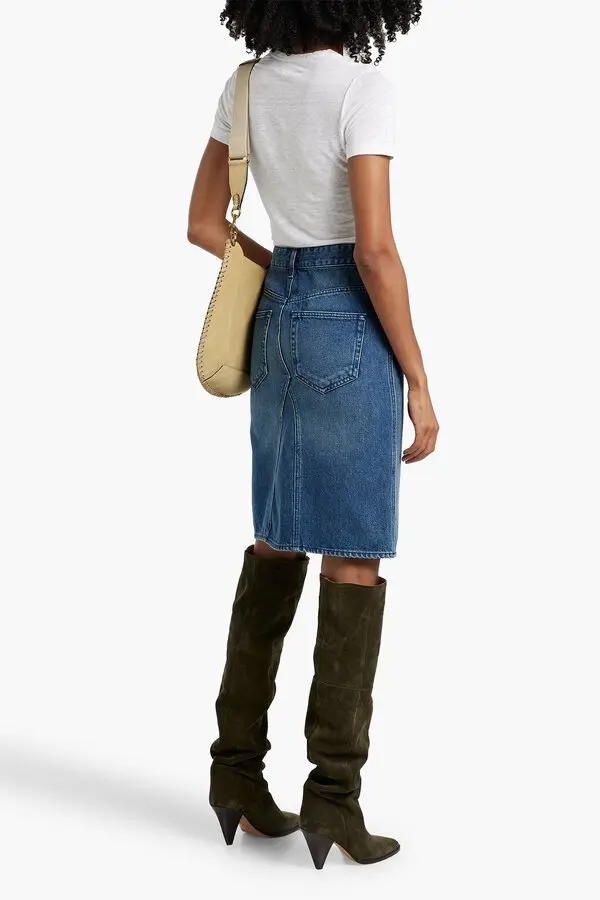 MARANT ETOILE Fiali Denim Skirt - Mid Denim