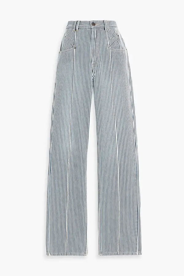 Isabel Marant Lirokae Striped Cotton-twill Pants