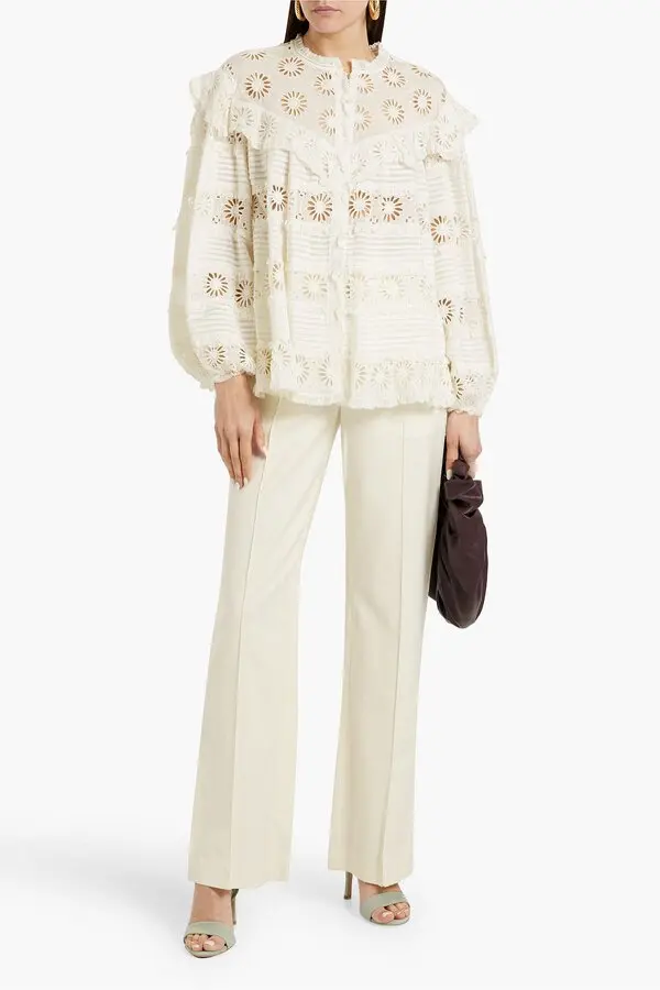 Isabel Marant Étoile Sorokia Straight-leg Lyocell-blend Pants - Ivory