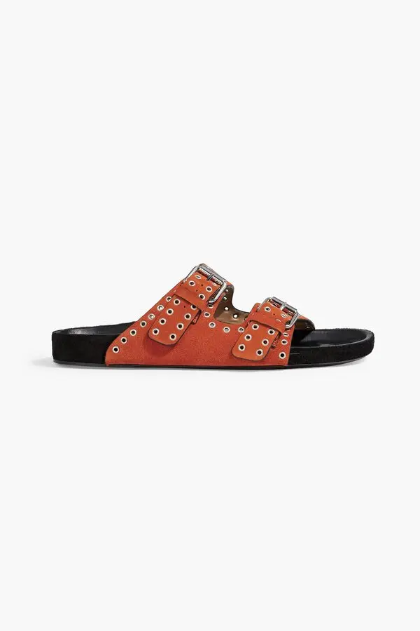 Isabel Marant Lennyo Eyelet-embellished Suede Sandals
