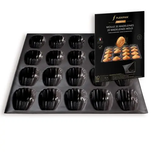 SILPAT Flexipan 20 Madelines Premium Silicone Baking Pan - Black
