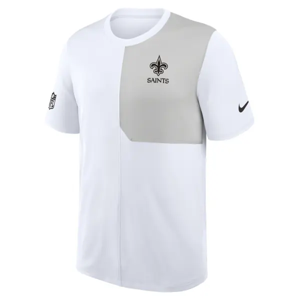 Nike New Orleans Saints Sideline Coach Dri-fit Nfl Top - White