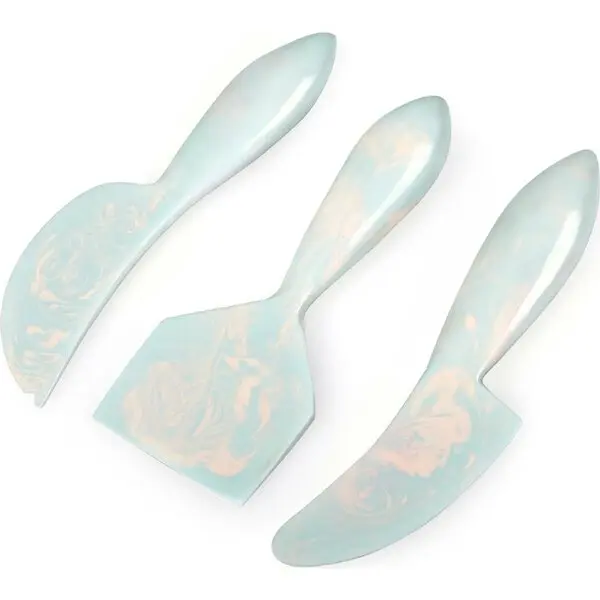 CASA AMAROSA Set Of 3 Resin Cheese Knives - Light Blue