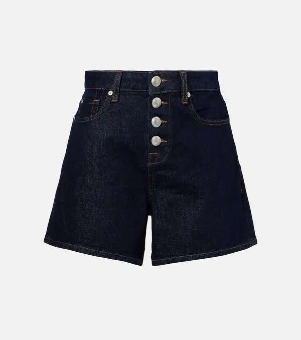 7 For All Mankind Kori High-rise Denim Shorts - Blue