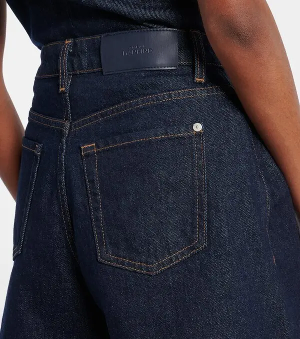 7 For All Mankind Kori High-rise Denim Shorts - Blue