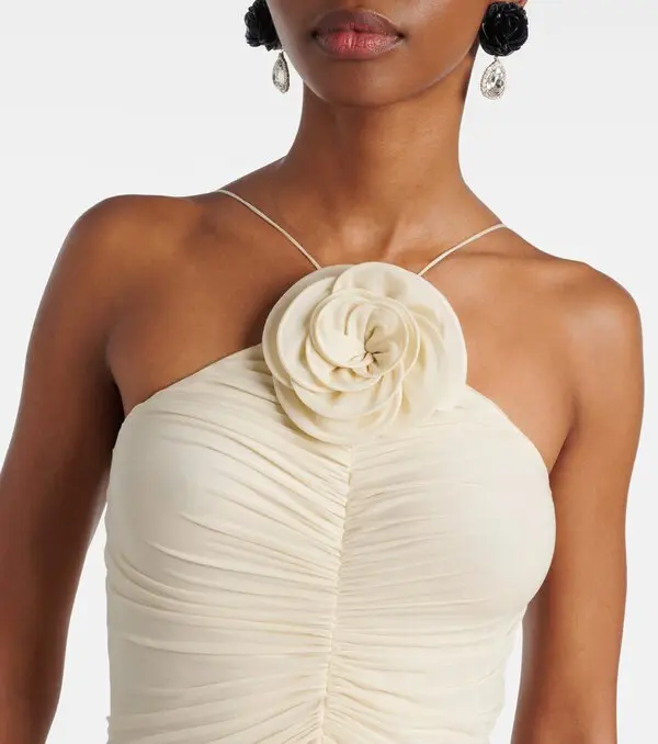 Magda Butrym Ruched Halterneck Midi Dress
