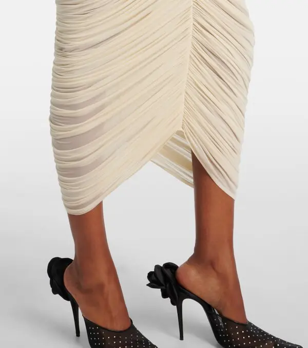 Magda Butrym Ruched Halterneck Midi Dress