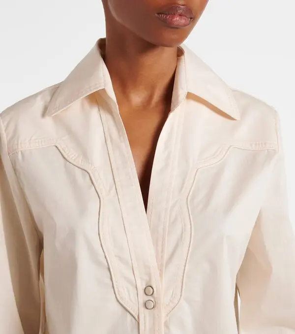 Johanna Ortiz Cotton-blend Poplin Shirt - White