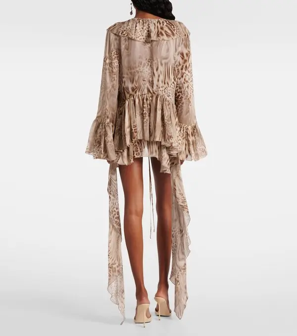 Blumarine Leopard-print Chiffon Top