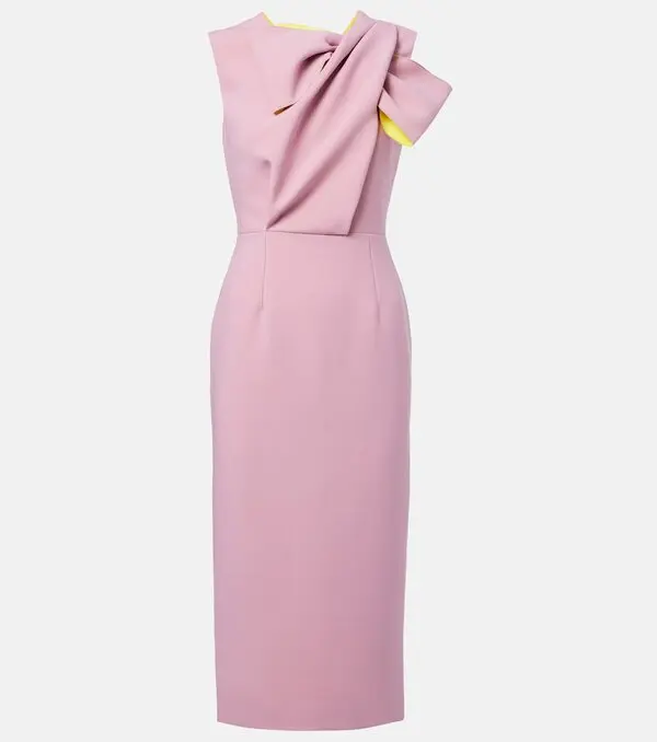 ROKSANDA Crêpe Bow-detail Dress - Pink