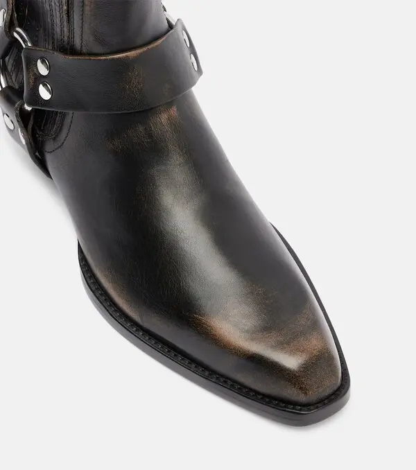 Paris Texas Helena Leather Biker Boots - Black