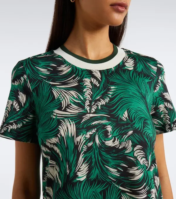 La DoubleJ Sporty Swing Cotton Jersey Midi Dress - Multicoloured