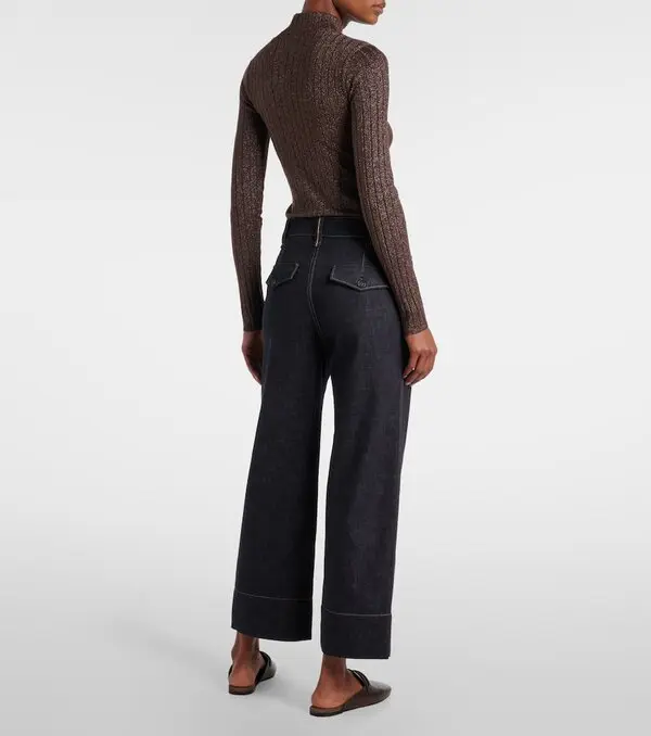 Brunello Cucinelli High-rise Wide-leg Jeans