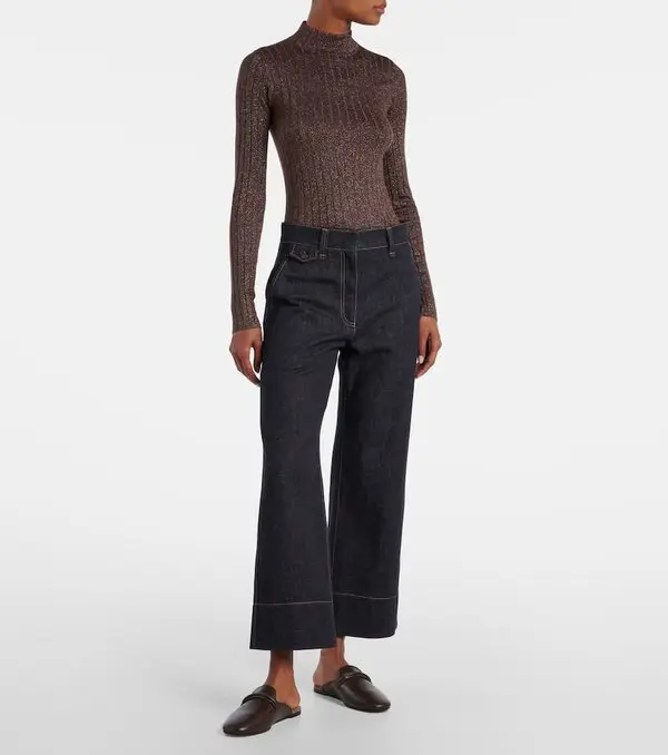 Brunello Cucinelli High-rise Wide-leg Jeans