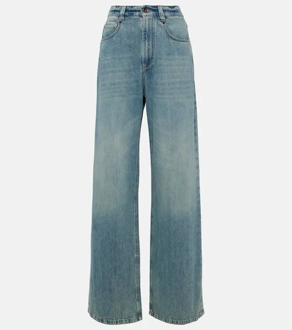 Brunello Cucinelli High-rise Wide-leg Jeans - Blue