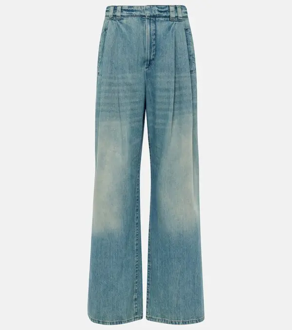 Brunello Cucinelli High-rise Wide-leg Jeans - Blue