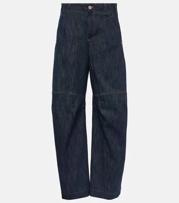 Brunello Cucinelli High-rise Wide-leg Jeans - Blue