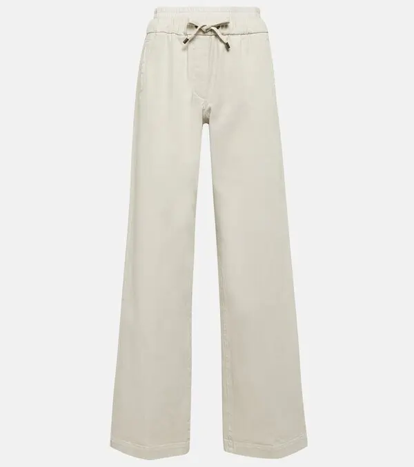 Brunello Cucinelli High-rise Wide-leg Jeans - White