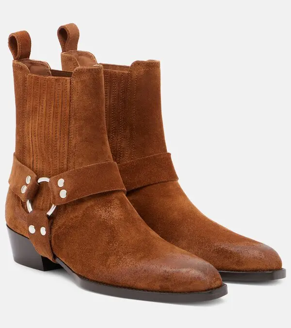 Paris Texas Helena Suede Ankle Boots - Brown