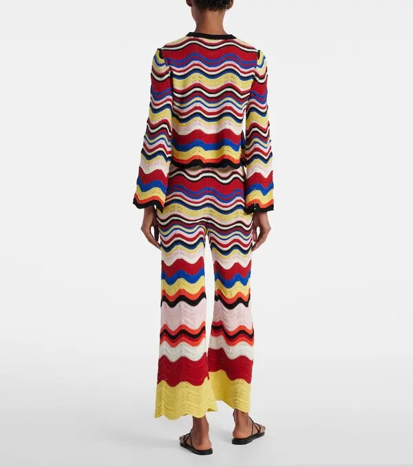La DoubleJ Chevron Crochet Cotton Top