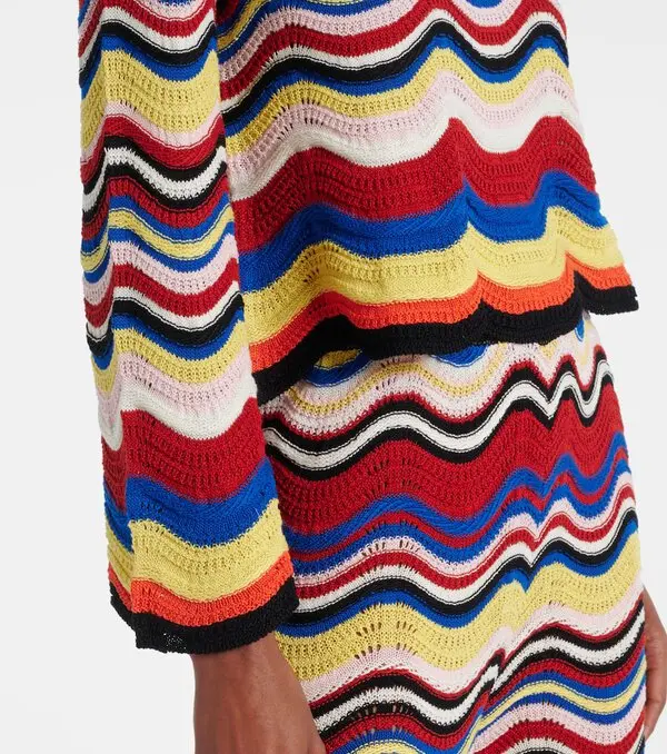 La DoubleJ Chevron Crochet Cotton Top
