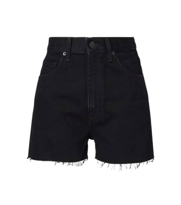 NILI LOTAN Cobain Low-rise Denim Shorts - Black