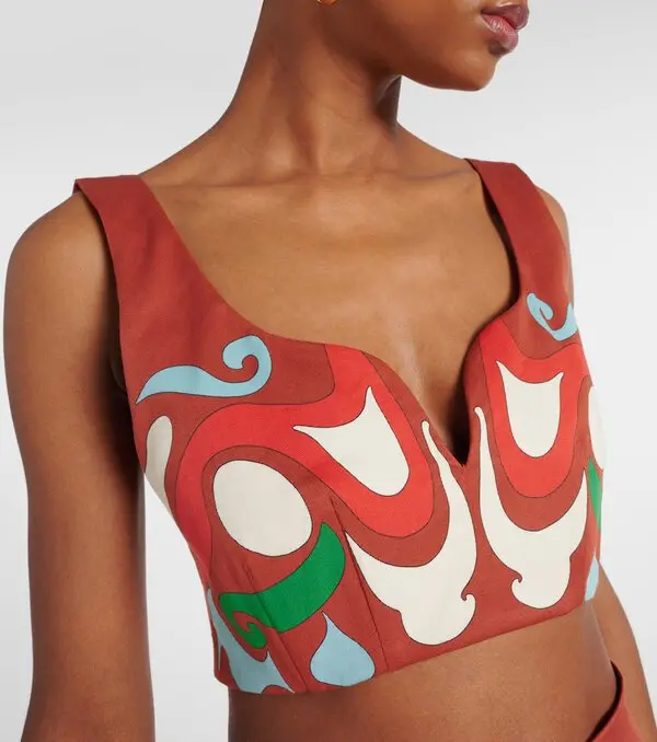 La DoubleJ Baia Printed Crop Top - Multicoloured
