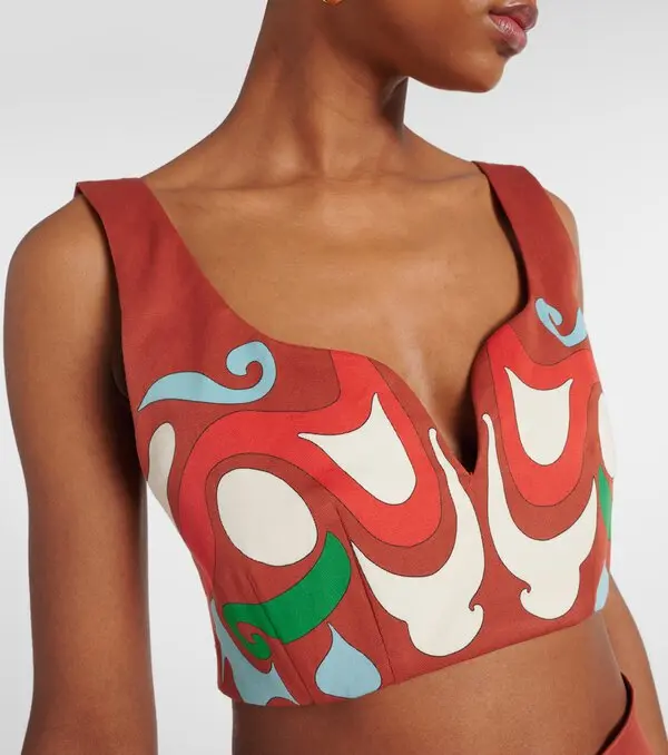 La DoubleJ Baia Printed Crop Top