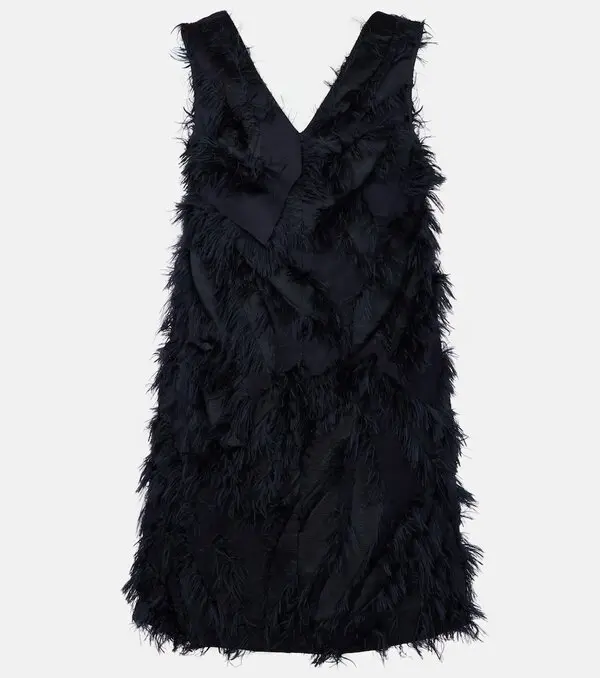 Brunello Cucinelli Fringed Minidress - Blue