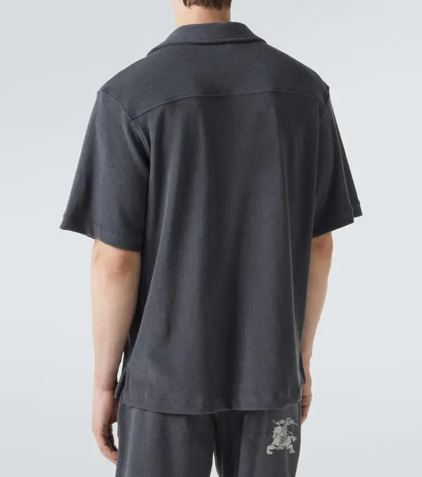 Burberry Ekd Cotton Terry Bowling Shirt