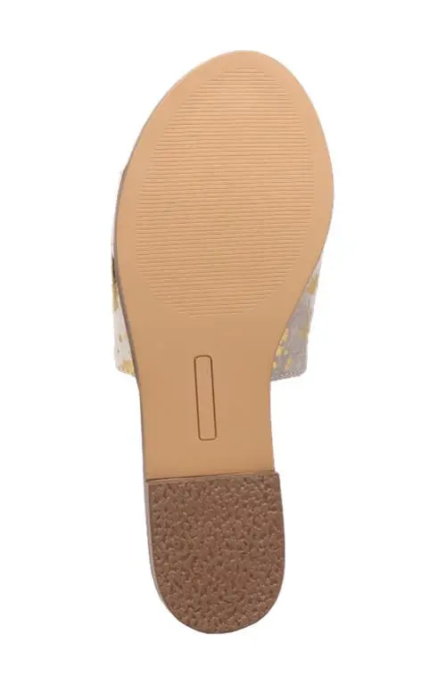 DINGO Calf Hair Slide Sandal - Gold