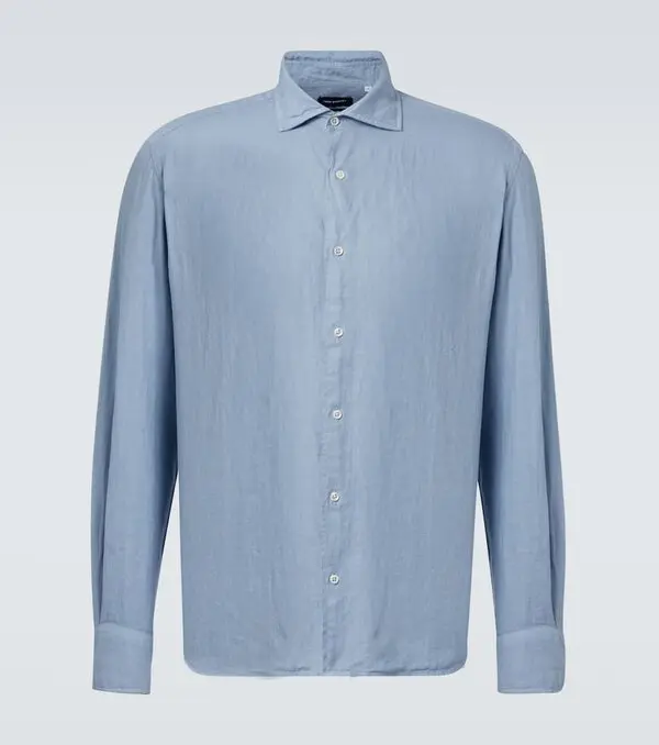 Thom Sweeney Linen Shirt - Blue