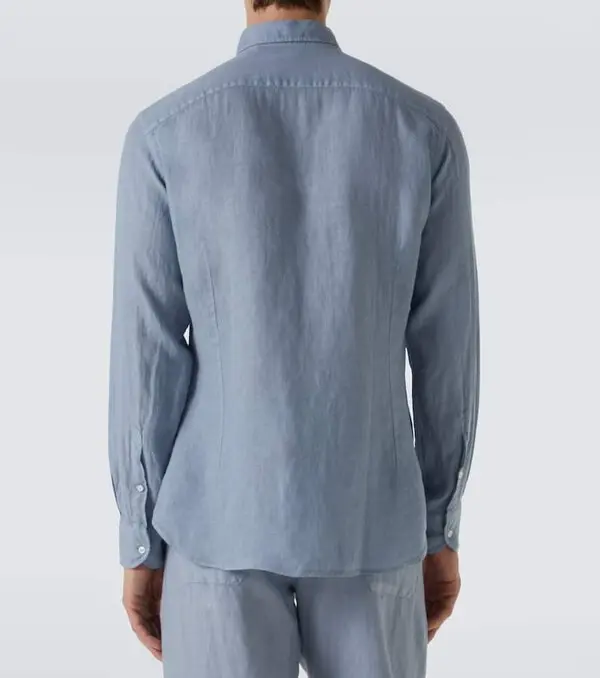 Thom Sweeney Linen Shirt - Blue