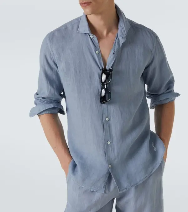 Thom Sweeney Linen Shirt - Blue