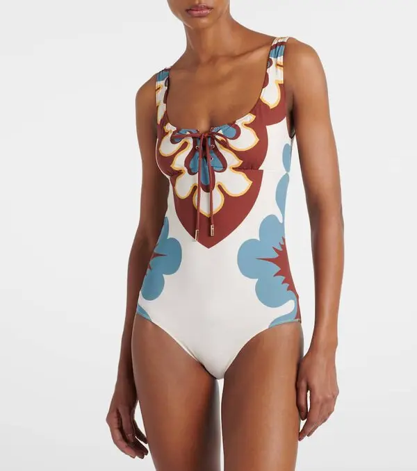 La DoubleJ Palazzo Placée Printed Swimsuit - Multicoloured