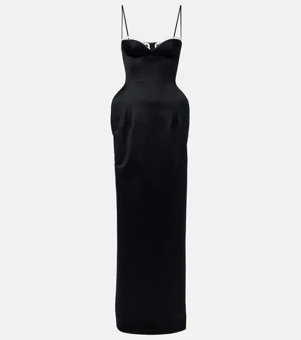 Magda Butrym Crochet-trimmed Bustier Gown