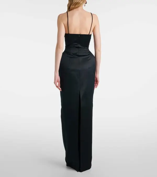 Magda Butrym Crochet-trimmed Bustier Gown