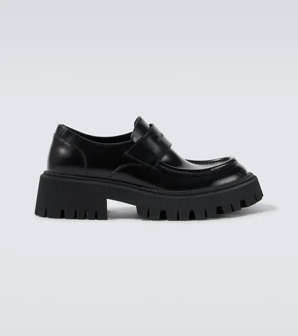Balenciaga Tractor Leather Loafers
