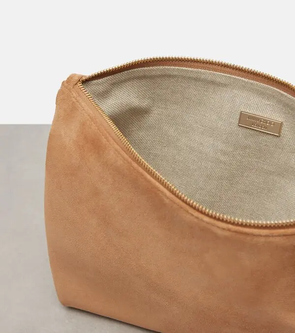 JIMMY CHOO Callie Suede Clutch - Beige