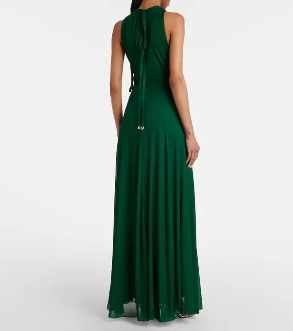 Max Mara Carnet Mesh Jersey Maxi Dress