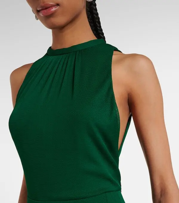 Max Mara Carnet Mesh Jersey Maxi Dress