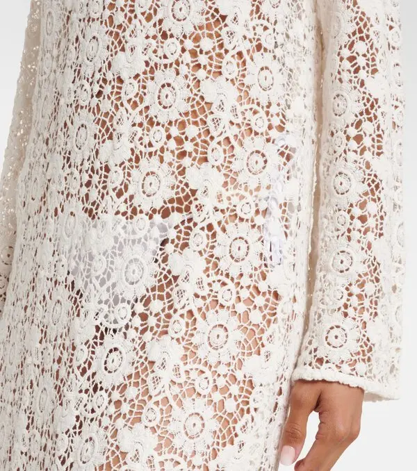 NILI LOTAN Cotton Lace Maxi Dress - White