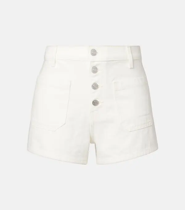 NILI LOTAN Harley High-rise Denim Shorts - White